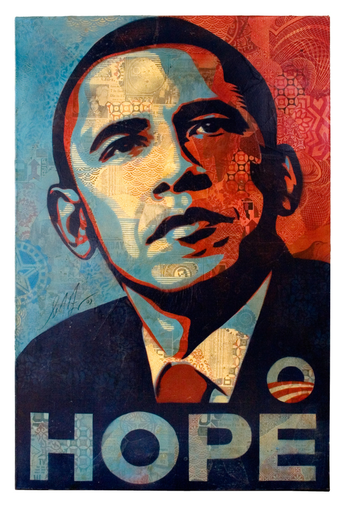 Audio: Street artist Shepard Fairey's new solo show 'Damaged' | 89.3 KPCC