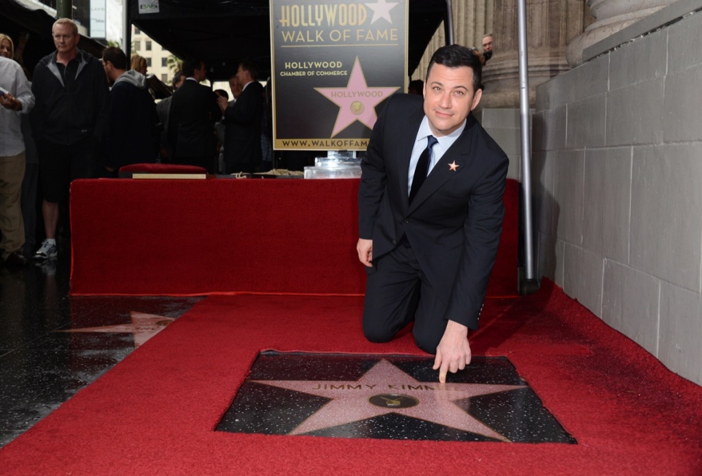 Jimmy Kimmel gets a star on the Hollywood Walk of Fame after being ...